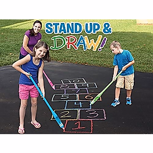 Walkie Chalk PRO Chalk Holder - Stand-Up Chalk Marker Set, 36 Inch Extended Reach, Easy Mark-Ups for Construction Sites, Trade Shows, Warehouses, Retail Planning