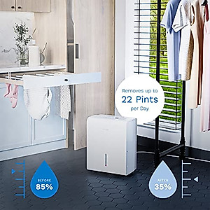 hOmeLabs 1,500 Sq. Ft Energy Star Dehumidifier for Medium to Large Rooms and Basements white