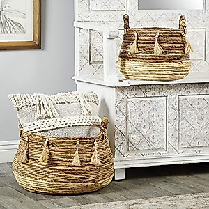 Deco 79 Storage Baskets, Medium, Brown
