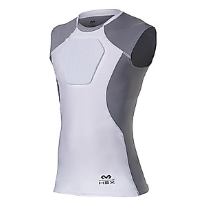 McDavid Youth Chest Protector, HEX Baseball Chest Protector Youth Sizes. Heart Guard Sternum Protection Compression Shirts, Padded Football Shirt for Lacrosse, Softball, Paintball, Rugby & More