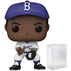 POP Baseball: Sports Legends - Jackie Robinson Funko Vinyl Figure (Bundled with Compatible Box Protector Case)