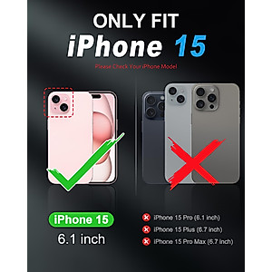 SHIELDON Genuine Leather Wallet 2 in 1 Detachable Wireless Charging Folio Magnetic Case RFID Blocking Card Slot Kickstand Shockproof Case Compatible with iPhone 15 - Navy Blue