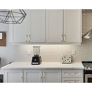 Amerdeco 10 Pack Brushed Brass Cabinet Pulls 5 Inch(128MM) Hole Centers Kitchen Cabinet Handles Cabinet Hardware Kitchen Handles for Cabinets Cupboard Handles Drawer Pulls ZH0019