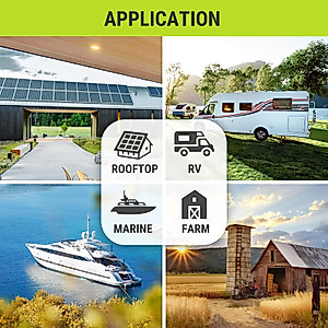 Newpowa 160W(Watt) Solar Panel Monocrystalline 12V High Efficiency PV Module 160W for RV Marine Boat Trailer Camper Rooftop Off Grid System