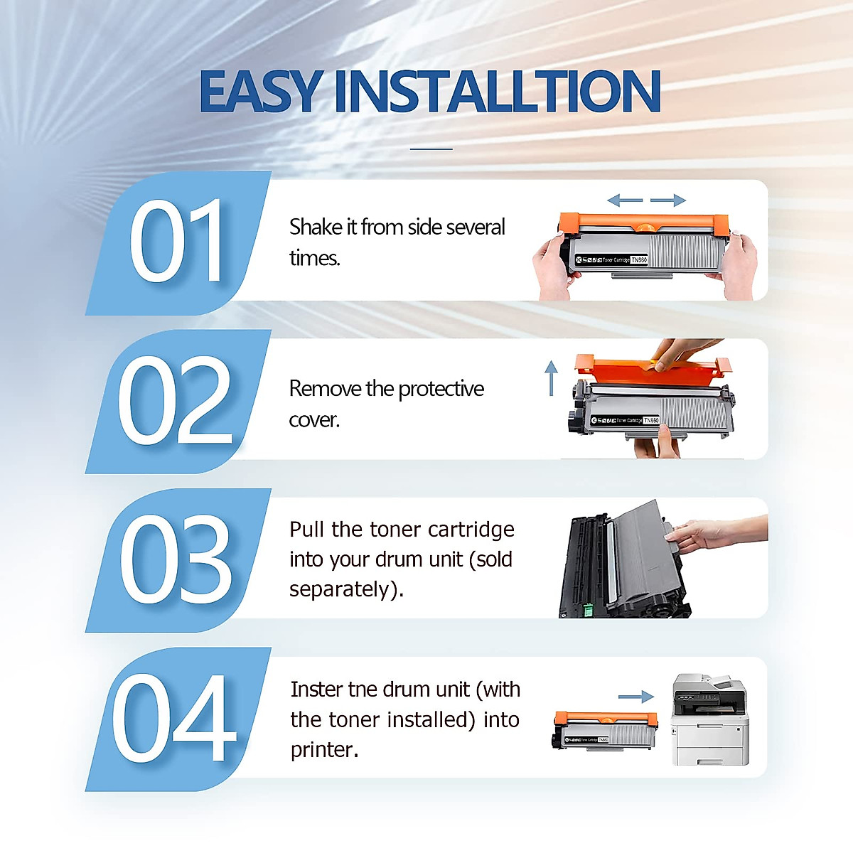 Toner Cartridge Replacement for Brother TN660 TN-660 TN630 TN-630 High Yield Used for MFC-L2700DW MFC-L2720DW; HL-L2305W HL-L2300D HL-L2340DW HL-L2380DW; DCP-L2540DW Series Printer- 3 Pack