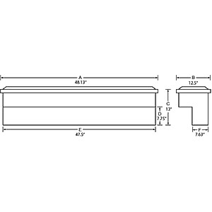 Lund 5748 Challenger Series Brite Single-Lid Side-Mount Specialty Storage Box