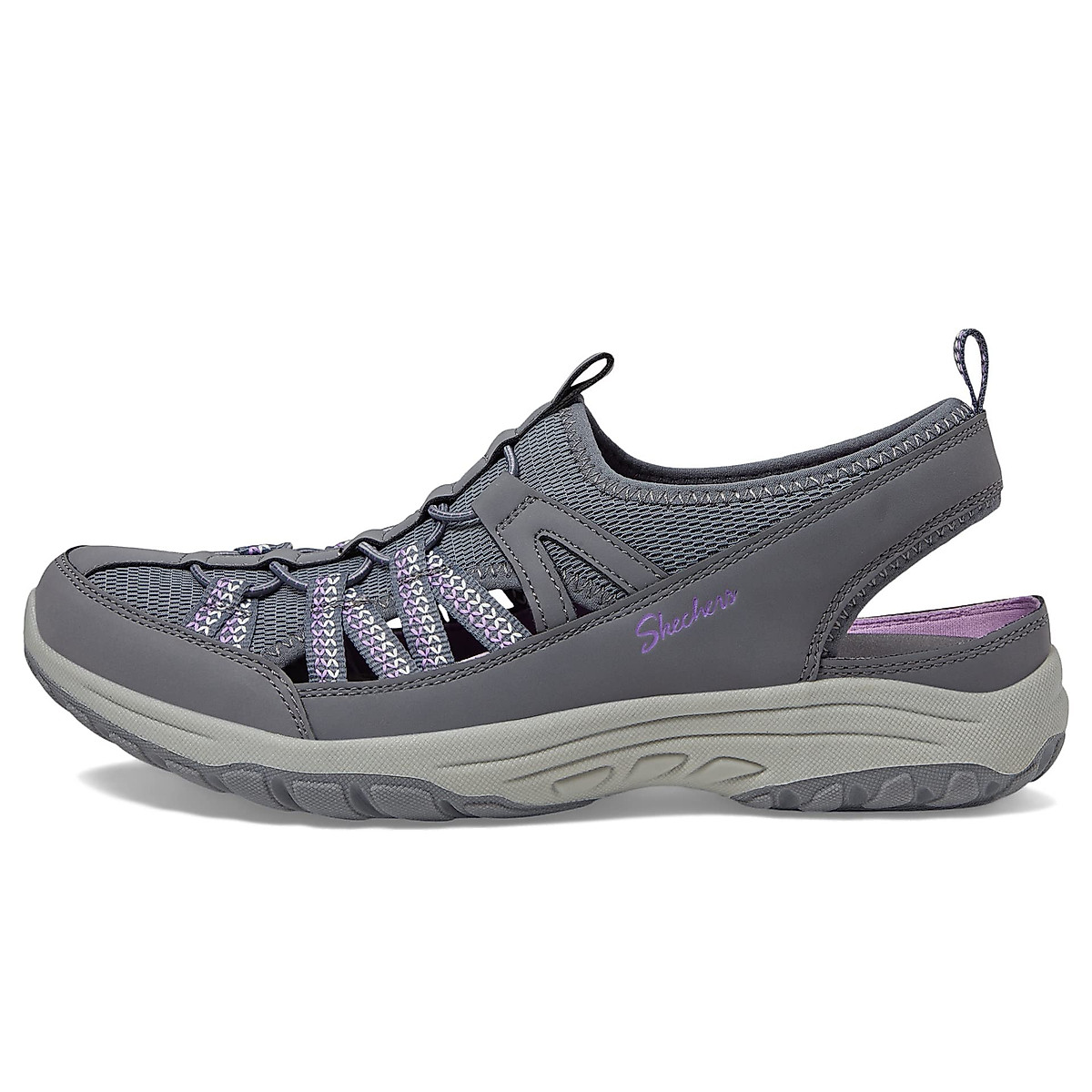 Skechers Modern Comfort Women's Women's Reggae Fest 2.0-What A View Water Shoe, CHARLCOAL, 7