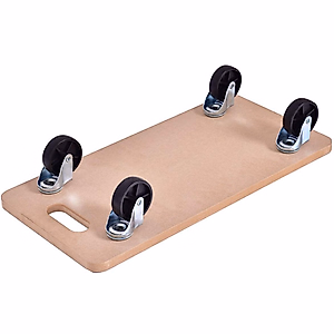Casart Wooden Board Dolly, Moving Carrier with 4 Wheels