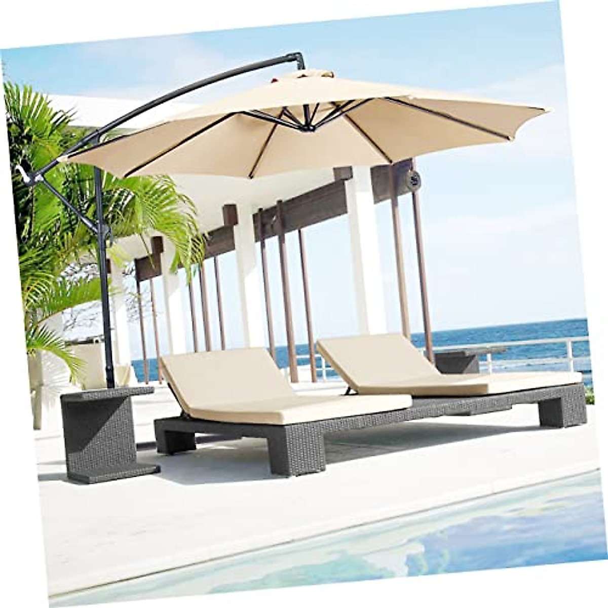 VANZACK 1pc Tarp Tent Travel Beach Umbrella Outdoor Patio Umbrellas Replacement Canopy Replacement Cover Replacement Canopy Beige Garden Umbrella Outdoor Umbrella Table Umbrella Casual