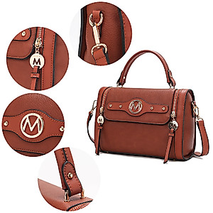 MKF Collection Crossbody Bag for Women, Handbag Purse Top-Handle Shoulder Bag By Mia K