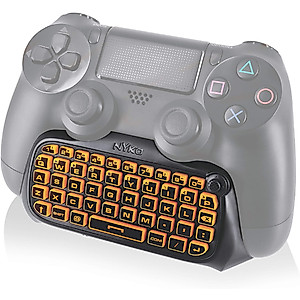 Nyko Type Pad - PlayStation 4 with Built-in Rechargeable Battery, Built-in Speaker without the need for a Headset, com Shortcut and Full QWERTY Style Keyboard