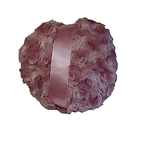 Dusty Pink Silky Powder Puff for Dusting Powder Large 4 1/2 Inch Diameter