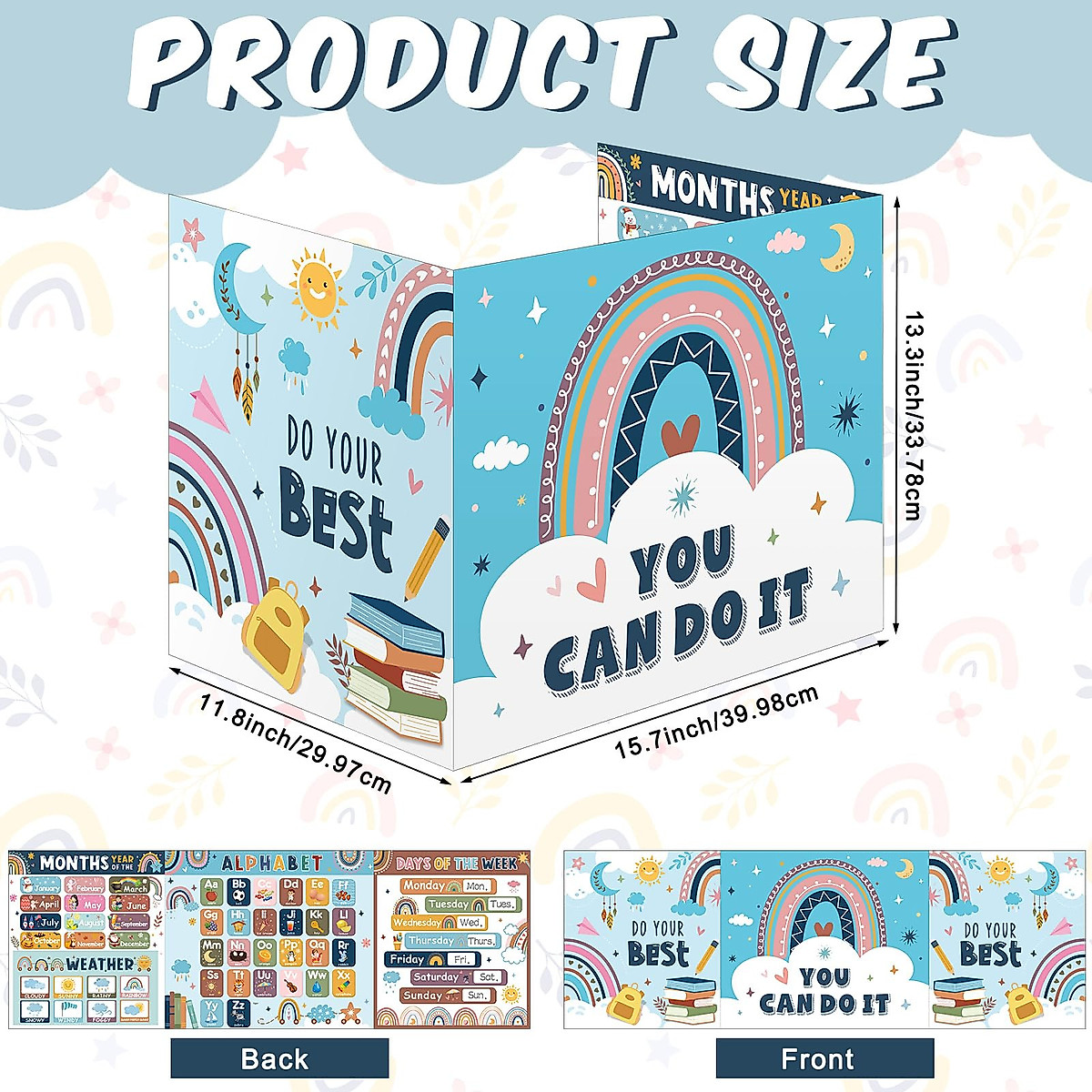 Pasimy 24 Pcs Desk Dividers Double Sided Privacy Folders for Students Classroom Desk Cardboard Study Carrel Privacy Boards for Teacher Student Study Test Reduces Distractions