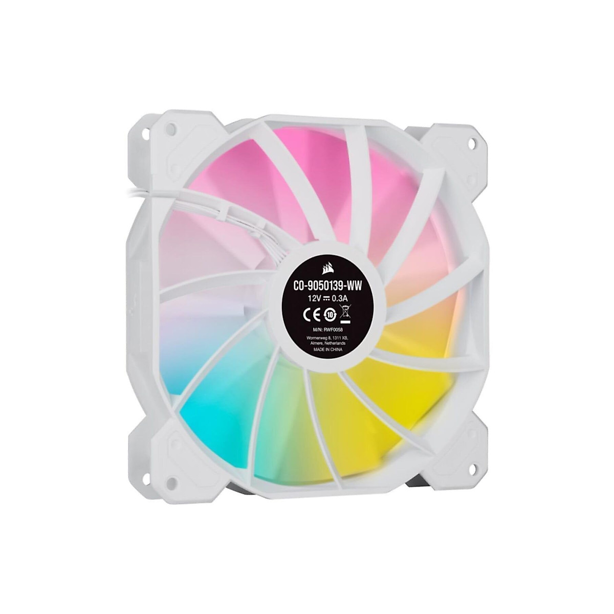 CORSAIR iCUE SP140 RGB Elite Performance 140mm White PWM Dual Fan Kit with Lighting Node CORE