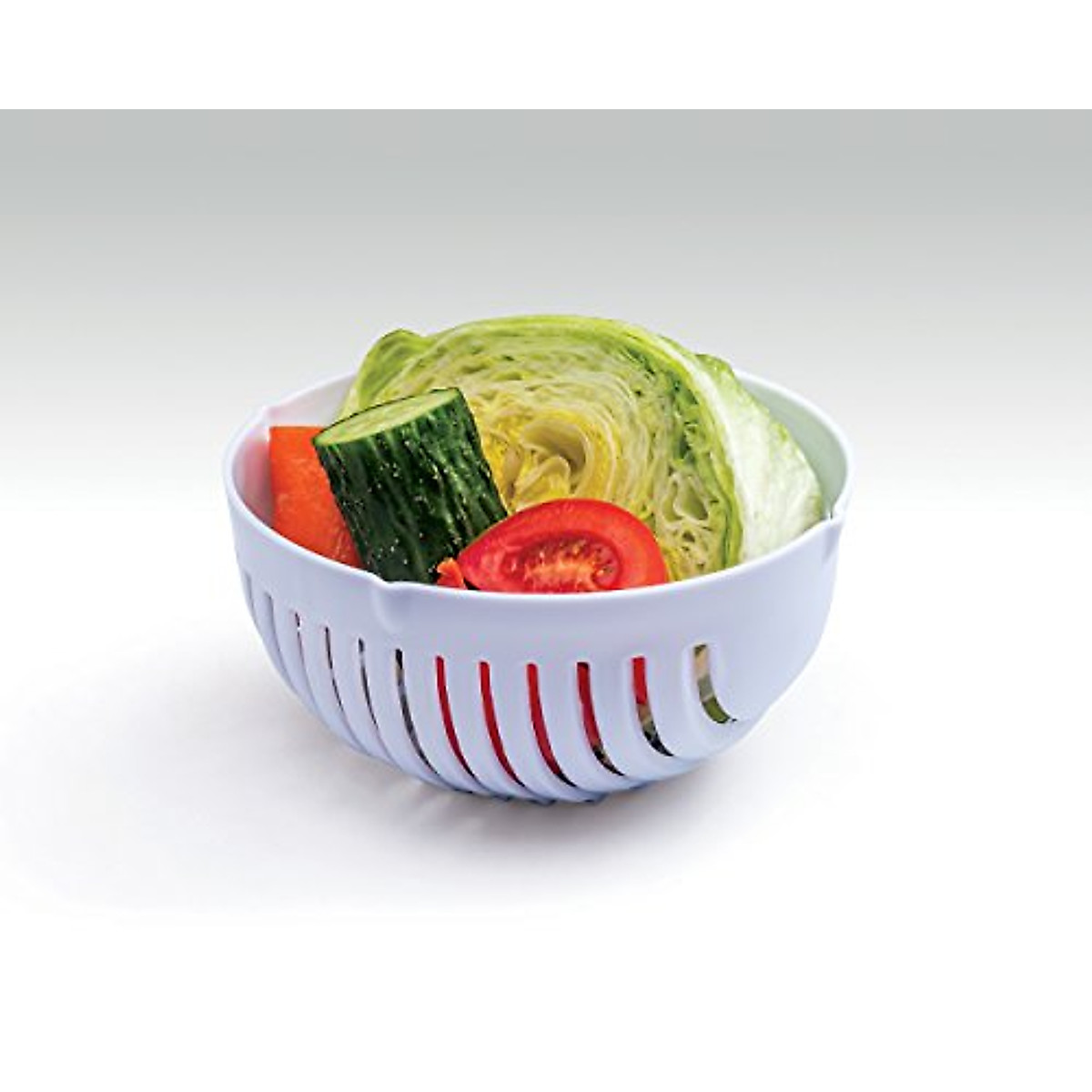 Innovative Living Salad Cutter Bowl, Upgraded Easy Salad Maker, Fast Fruit Vegetable Chopper for Fresh Veggies