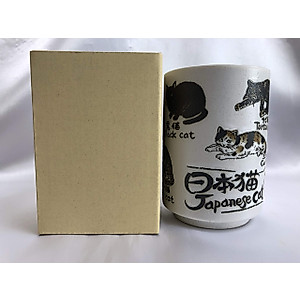 Cosmo Craft Japanese Teacup ”Japanese Cat” Yunomi