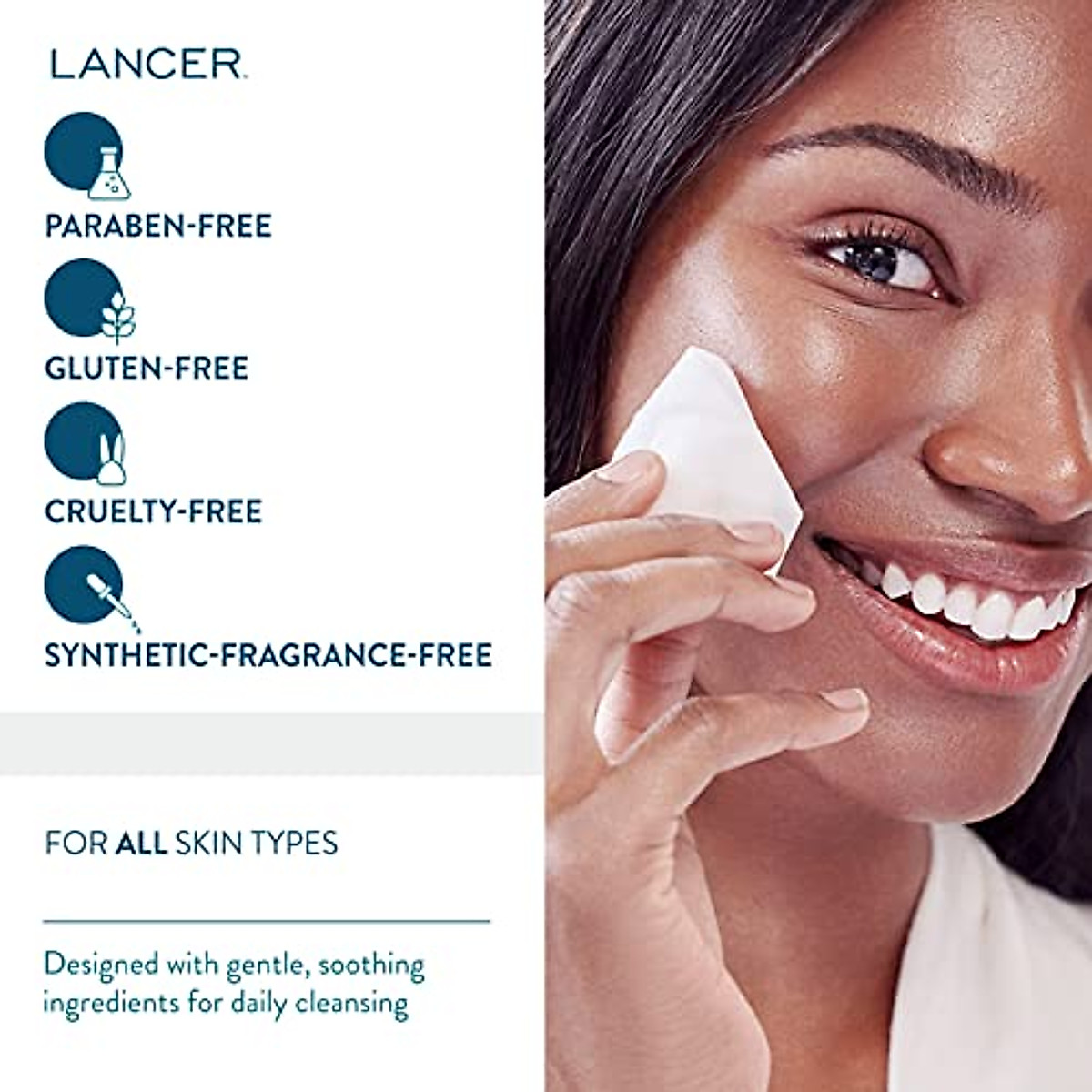 Lancer Skincare Makeup-Removing Wipes, Gentle Individually Wrapped Wipes for Eye and Face Makeup Removal, 30 Count