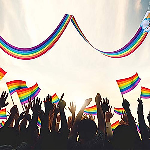 Blulu Rainbow Ceiling Decorations Banner Hanging Rainbow Cloud Ceiling Decoration Rainbow Garland Bunting Banner for Birthday Baby Shower Decoration Classroom Ceiling Decor (1 Pc)