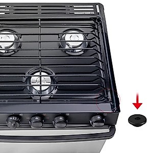 57049 Grates Grommets for Atwood Wedgewood Stove Parts Range Rubber Grommets Grate Foot Replacement RV Stove Top Range Grate Grommet Kit Gas Cooktop Rubber Feet Burner Grate Pad 4 Pcs