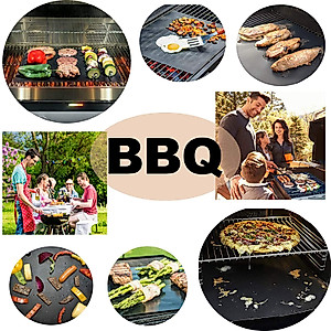 EONHUA Nonstick Oven Liners For Bottom Of Electric Oven BPA PFOA Free Reusable 3 Pack Heavy Duty BBQ Grill Mat Protector Mats For Baking Sheet Toaster Microwave Charcoal