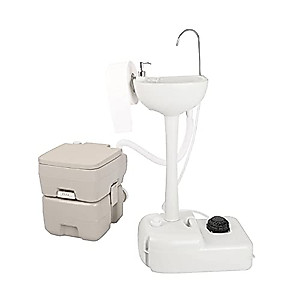 NC CHH-7701 1020T Portable Removable Outdoor Hand Sink with Portable Toilet