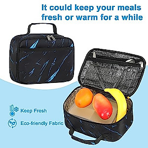 LEDAOU Kids School Backpack with Lunch Box for Boys Girls Bookbag School Bag Preschool Kindergarten Toddler Backpack (Soccer)