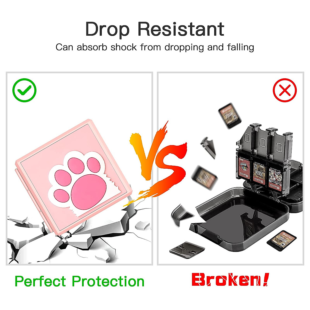 UFOPETIE Game Card Case for Nintendo Switch Game Card,Compatible with Nintendo Switch Case Animal Crossing Theme,Game Cards Case for Animal Crossing Switch Accessories-Thumb Grip 2PCS