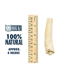 Big Lu - Cow Tail Dog Chews, All-Natural Grass-Fed Beef, Single Ingredient Treats, Rawhide-Free, 4-Inch Sticks (12 Sticks)