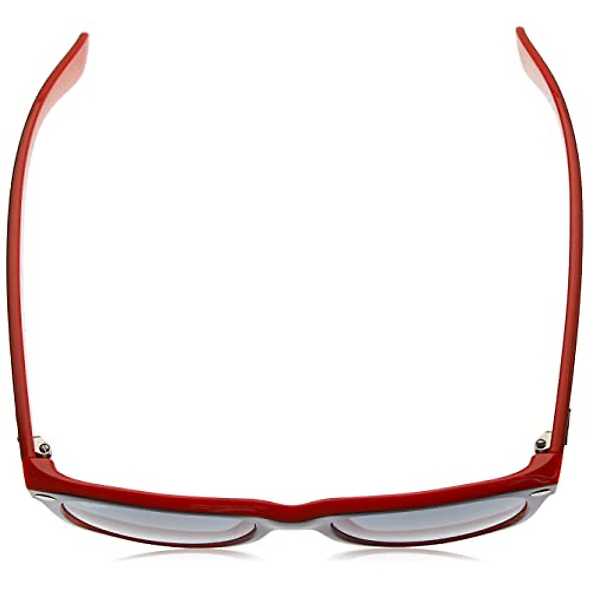 Ray-Ban RB2132 New Wayfarer Square Sunglasses, Blue On Orange/Clear Gradient Blue, 52 mm