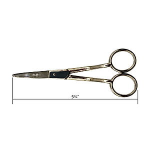 Ultima 6 Inch Embroidery & Applique Scissors – Drop Forged Carbon Steel Embroidery Sheers, Double Curved, Chrome Plated & Made in Italy