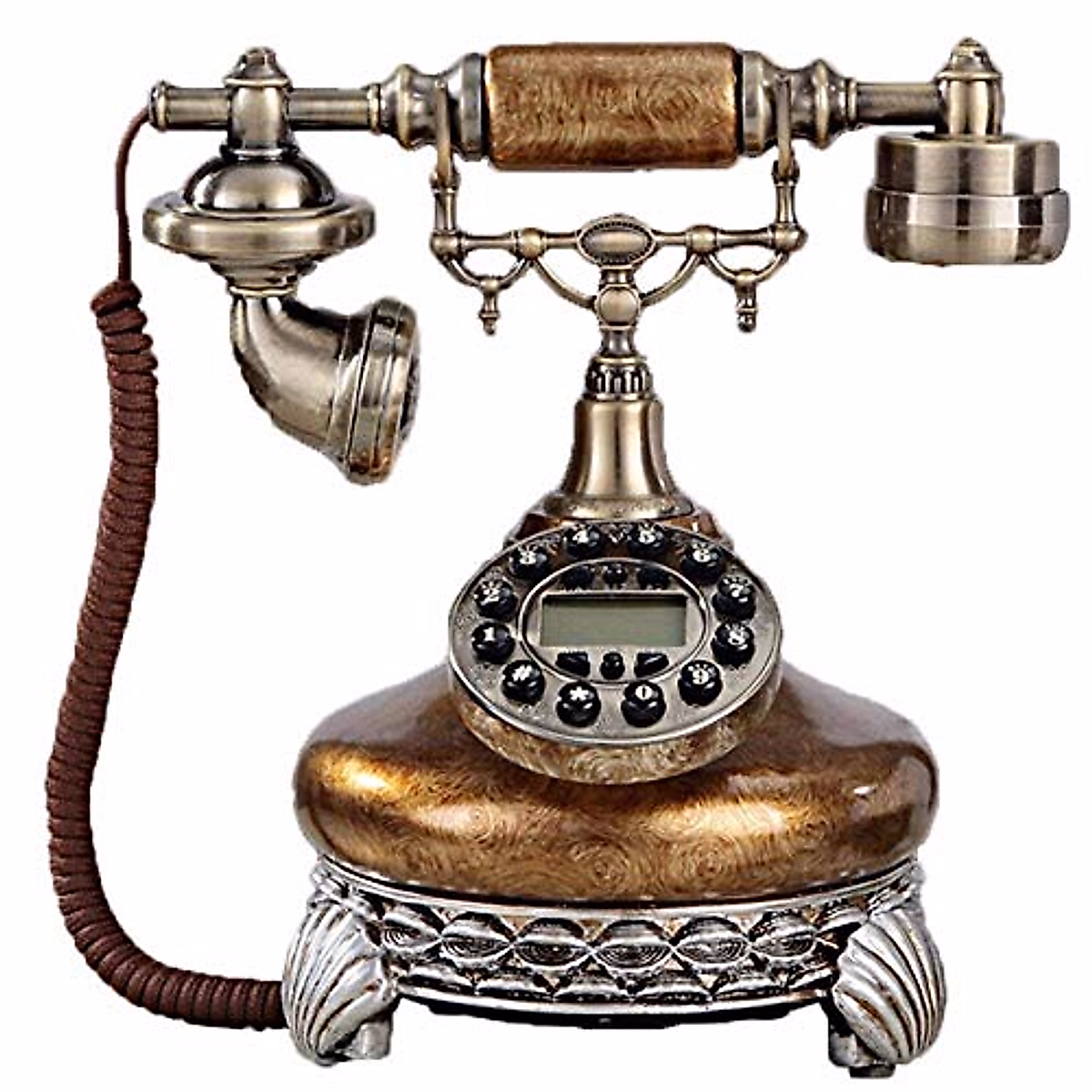 Telephone Retro Button Dialing Machine Home Office Business Fixed Telephone Household Crafts Ornaments 252227mm (A)