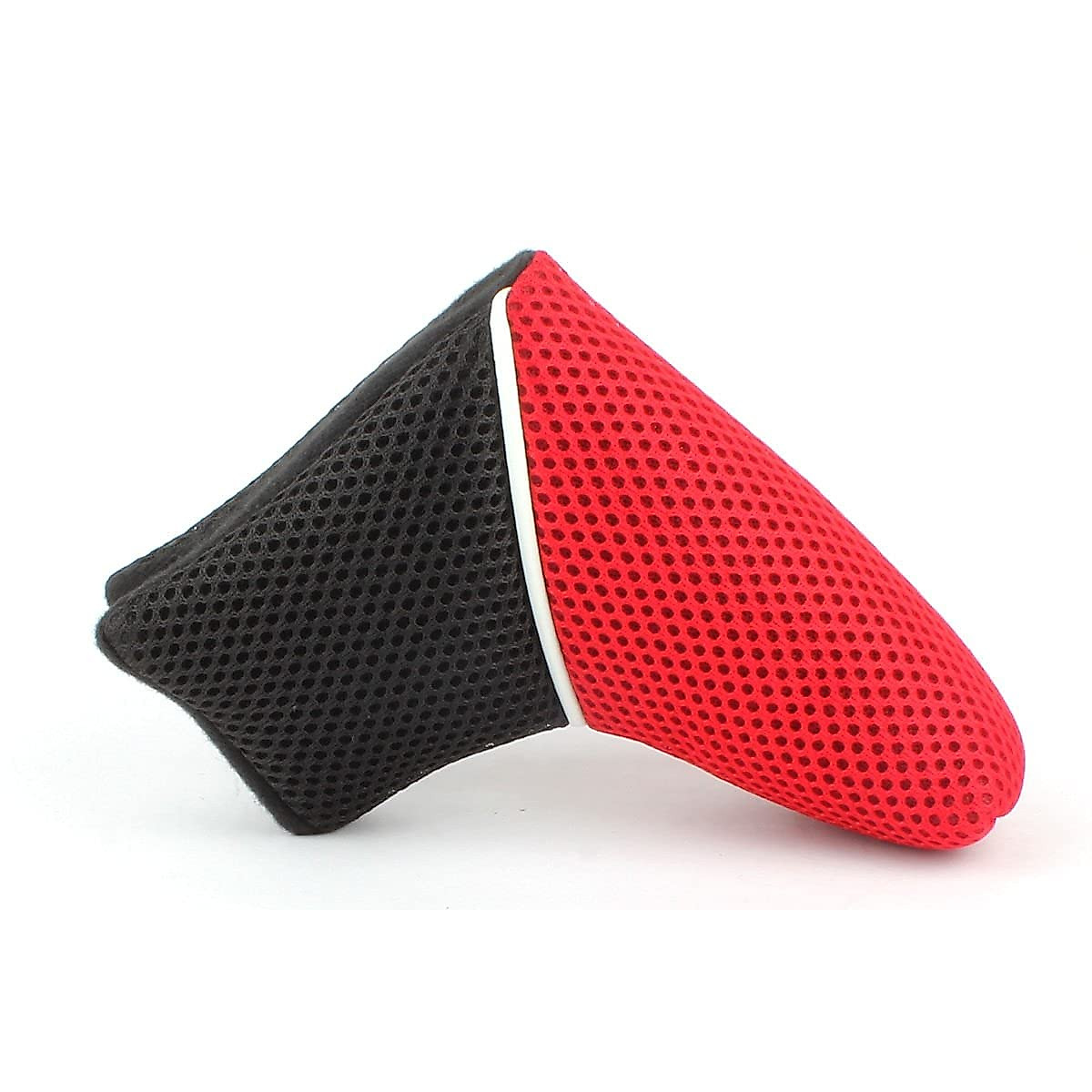Craftsman Golf Blade Putter Head Cover Black Red Mesh Neoprene for Scotty Ping Callaway Taylormade Odyssey Etc. (Black & Red)