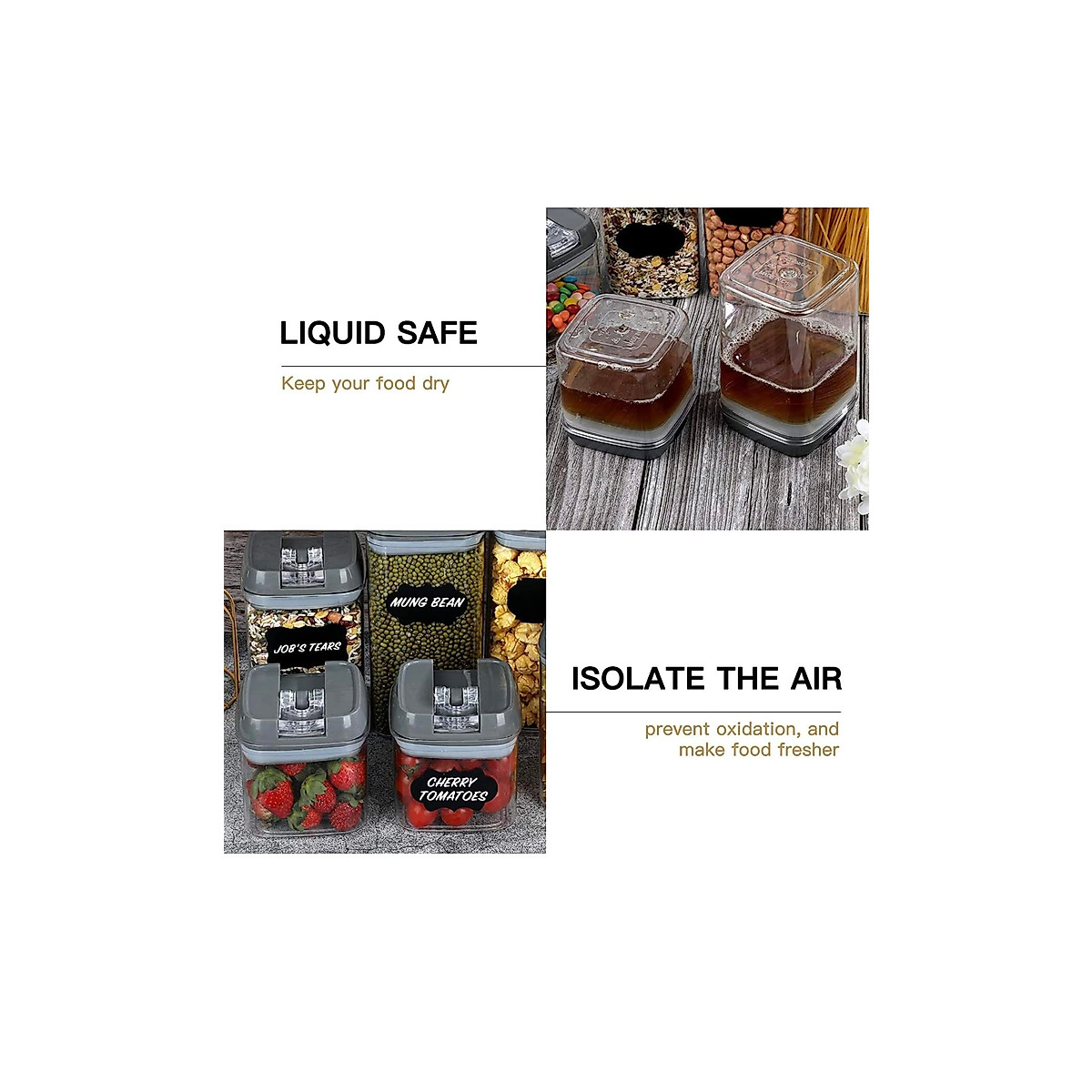 AIRTIGHT CONTAINER SETS FOR FOOD STORAGE 7 PIECE SET