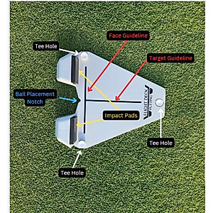 FLIGHT DECK Tour - Outdoor Use - Golf Putting Training Aid - Develop Solid & Square Impact - Original Tour Model - Trains Alignment & Perfect Impact Position - USA-made - Designed by PGA Coach