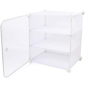 BJTDLLX Shoe Rack Organizer, 4 x 12-Tiers Stackable 96 Pairs DIY Shoe Storage Cabinets Stand, Dust-Proof Shoe Rack Shelf Clear Plastic Shoe Boxes Foldable Shoe Storage Rack for Heels Boots Slippers
