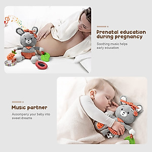 stochastic box Stroller Rattles for Baby, Rattle Music Toy, Car Seat Music Toy for Boys/Girls Newborn Toys 0 3 6 Months Brain Development Rabbit