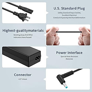 45W 19.5V 2.31A Laptop Charger for HP EliteBook Charger 850 840 830 820 755 745 735 725 G3 G4, Folio 1040 G1 G2 G3; ProBook 650 645 640 470 455 450 445 440 430 G4 G5 AC Adapter Power Supply