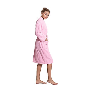 Turkuoise Soft & Absorbent Towel Robe, 100% Cotton Turkish Terry Cloth Kimono Bathrobes for Women Large