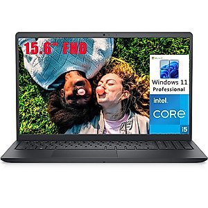 Dell Inspiron 15 3520 15.6" FHD Business Laptop Computer, Intel Core i5-1135G7, 16GB DDR4 RAM, 512GB PCIe SSD, 802.11AC WiFi, Bluetooth, Black, Windows 11 Pro