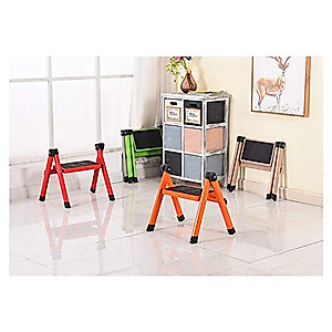 ZXZB Small Step Stool Potty Training, Girls Boys Folding Heavy Duty Mini Ladder for Bathroom/Green