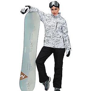 RIUIYELE Women's Ski Jackets and Pants Set Waterproof Insulated Snowsuit Winter Warm Skisuit Fashion Snowboarding Snow Coat (style1,M)