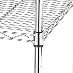 Finnhomy Heavy Duty 5 Tier Wire Shelving Unit, 18x18x59-inches 5 Shelves Storage Rack, Metal Shelving with Thicken Steel Tube, NSF Certified, Chrome