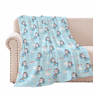 UQBVDET Unicorn Blanket Girfts for Girls Kids 50 X 40 Inches Soft Flannel Throw Blanket for Birthday Couch Bed