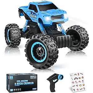 DOUBLE E 1/12 Scale Remote Control Monster Trucks - 2.4Ghz Off Road RC Trucks, Toys Gifts for Boys Age 6-10