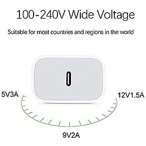 iPhone 14 Charger,USB C Charger,20W PD Fast Charger Adapter, Ultra-Compact USB C Wall Charger for iPhone 14/13/12/11/11 Pro/11 Pro Max/X/XS/XR/8/8 Plus, iPhone SE, iPad Pro and More