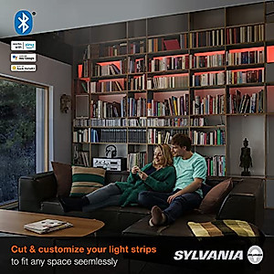 Sylvania Smart (3) 2ft Bluetooth 36W LED Flex Light Strip Kit with Remote Control, Full Color, 2700K - 6500K, Expandable up to 20ft, for Alexa / Google / Apple HomeKit (75543)