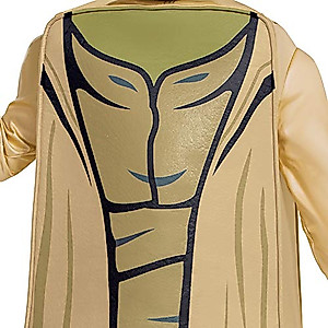 Yoda Costume for Kids, Official Deluxe LEGO Star Wars Costume with Mask and Robe, Child Size Medium (7-8)