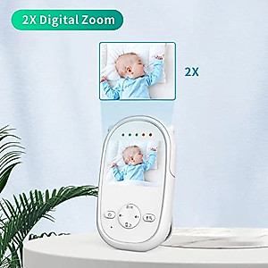 MOSTCLOUD Video Baby Monitor with NO WiFi,Baby Monitor with Camera and Audio, Auto Night Vision, 2 Way Audio Talk, Lullabye Music, Long Battery Life, 2X Zoom,960ft Long Range