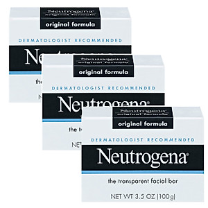 Neutrogena Transparent Facial Bar Bonus Pack, Original Formula - 3 ea