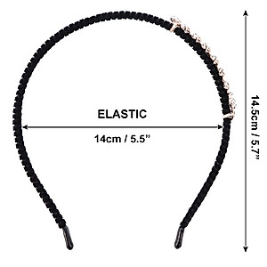 NODG 2 Pack Women's Rhinestone Headbands - Fashion Jeweled Hairpieces, Non-Slip Embellished Hair Wraps, Hoops, and Hair Decorations